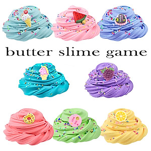 8 Pack Scented Butter Slime Kit, DIY Slime Surprise Toy, Super Soft Stretch and Non-Sticky, Slime Party Favor Putty Toy for Girls and Boys