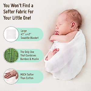 Brooklyn Bamboo Muslin Swaddle Blanket for Baby Newborn Toddlers – Muslin Blanket Unisex Ultra Soft Organic Quick Dry and Absorbent and Odor Free Single