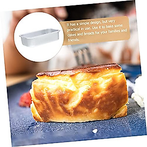 Hemoton 8pcs Aluminum Cake Pans Cupcake Baking Pan Non Stick Baking Sheet Loaf Baking Dish Stainless Steel Meatloaf Baking Pan Bread Baking Household Baking Plate Kitchen Supplies Toast