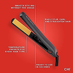 CHI Original Ceramic Hair Straightening Flat Iron| 1" Plates | Blue Sand | Professional Salon Model Hair Straightener