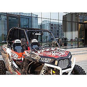 SHEJISI UTV Side Mirrors for 1.75"-2"Inch Roll Bar, （2 Pack）Easy-Adjustable New UTV Mirrors Side View, Compatible With Polaris RZR1000 900 800, Kawasaki Mule, Honda Pioneer SXS, Yamaha YXZ Wolverine