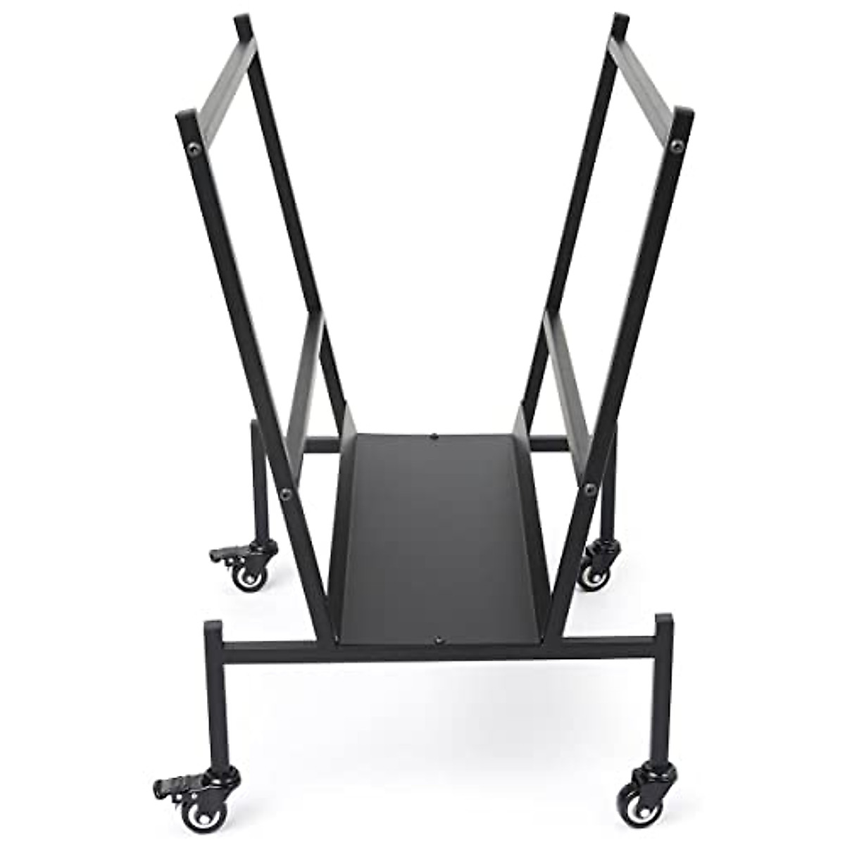 Displays2go Print Art Rack, (50) 24" x 36" Protectors, Mobile Design w/Locking Wheels - Black (ADRACK1)