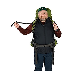 Osprey Aether 65L Men's Backpacking Backpack, Garlic Mustard Green, Extended Fit, Small/Medium