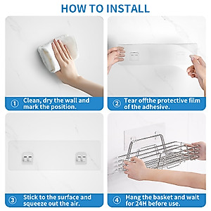 Shower Caddy 2 Pack,Adhesive Shower Organizer for Bathroom Storage&Home Decor&Kitchen,No Drilling,Large Capacity,Rustproof Stainless Steel Bathroom Organizer,Shelves for Inside Shower (2 sliver)