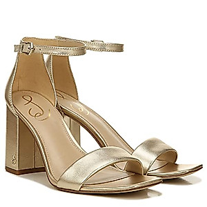 Sam Edelman Women's Daniella Sandal, Molten Gold Metallic Leather, 8 M US