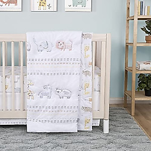 Trend Lab Crayon Jungle 3 Piece Crib Bedding Set, Can Be Used As A Blanket Or A Playmat for Tummy Time, Includes Quilt, Fitted Crib Sheet and Skirt