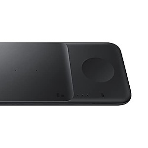 Samsung Electronics Wireless Charger Trio, Qi Compatible - Charge up to 3 Devices at Once for Galaxy Phones, Buds, Watches, and Apple iPhone Devices (Black)
