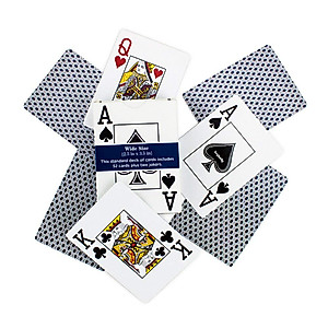 Brybelly 12 Decks of Playing Cards|Poker Wide Size (6 Red/6 Blue)|Plastic Coated Cards for Poker, Blackjack| Jumbo Index