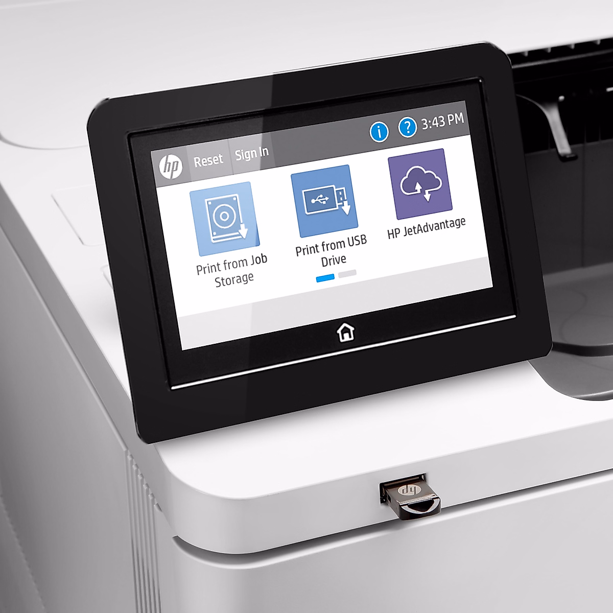 HP LaserJet Enterprise M612x Monochrome Printer with built-in Ethernet, 2-sided printing & extra paper tray (7PS87A), White