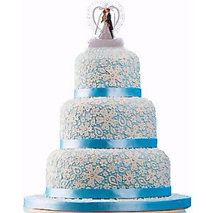 Charlbytion love Wedding Cake Toppers,Romantic Bride Groom Love Cake Topper Figurines Resin Doll Ornaments,Fun Cake Topper for Engagement Wedding Anniversary Decorations Gifts