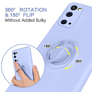 BENTOBEN Samsung Galaxy S20 Phone Case, Galaxy S20 Case 5G, Slim Silicone | 360° Ring Holder Kickstand | Support Car Mount | Soft Rubber Hybrid Hard Protection Shockproof Bumper Non-Slip Cover, Purple