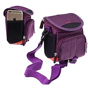 Navitech Purple Camera Shoulder Bag Compatible With COZPUZHAT Mini Kids Camera