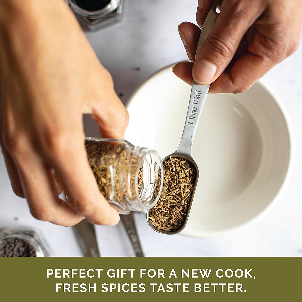 Gneiss Spice Magnetic Spice Jars | Create a Hanging Spice Rack on Your Fridge | Includes Large Empty Glass Jars, Magnetic Metal Lids and Spice Labels