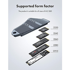 GRAUGEAR PS5 SSD Heatsink Cover, M.2 NVMe PS5 Heatsink, Shuttle Shaped Design, Heat Dissipation with Heat Pipe Cooler and Aluminum Fin for NVMe M2 PCIe 4.0 [G-PS5HS04]