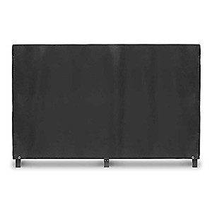 Pilgrim Home and Hearth Pro 72" Outdoor Firewood Rack Wood Holder with Cover, Durable Black Powder Coat