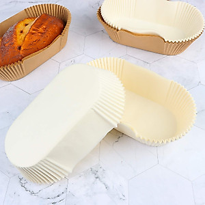 PIAOPIAONIU 100 PCS Loaf Bread Liners for Baking Disposable Loaf Liners 7.4 x 3.54 x 2.56 inch Rectangle Paper Liners Non Stick Parchment Paper Liners for Baking Breads,Kitchen Tools