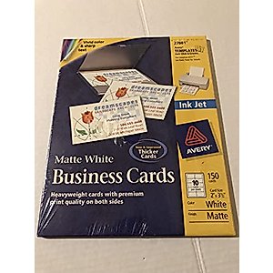 Avery 2in X 3 1/2in CleanEdge White Inkjet Business Cards, 150 Cards (15 Sheets)