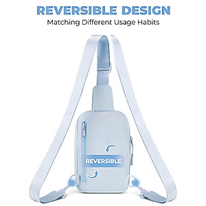 CHOLISS Small Sling Bag for Women and Men, Crossbody Bags Trendy Fanny Packs Chest Bag with Extended Strap, Blue