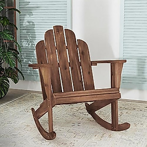 Linon Woodstock Rocking Chair, Teak