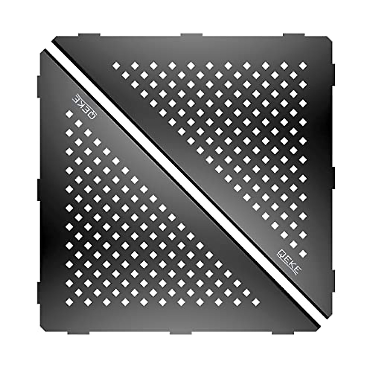 Qeke 2 Pack Bathroom Corner Shelf, Recessed 10" Shower Shelf Caddy, SUS304 Stainless Steel Shelf Wall Mount Triangular, No Drilling, Matte Black