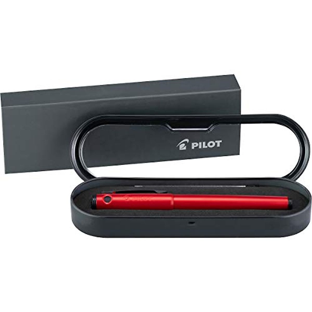 PILOT Explorer Lightweight Fountain Pen in Gift Box, Includes CON-B Converter; Red Barrel, Medium Nib (12295)
