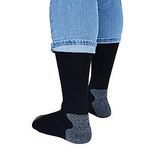 Foemo 6 Pairs of Performance Socks for Men - Versatile and Supportive, with Reinforced Heel and Toe (Black)