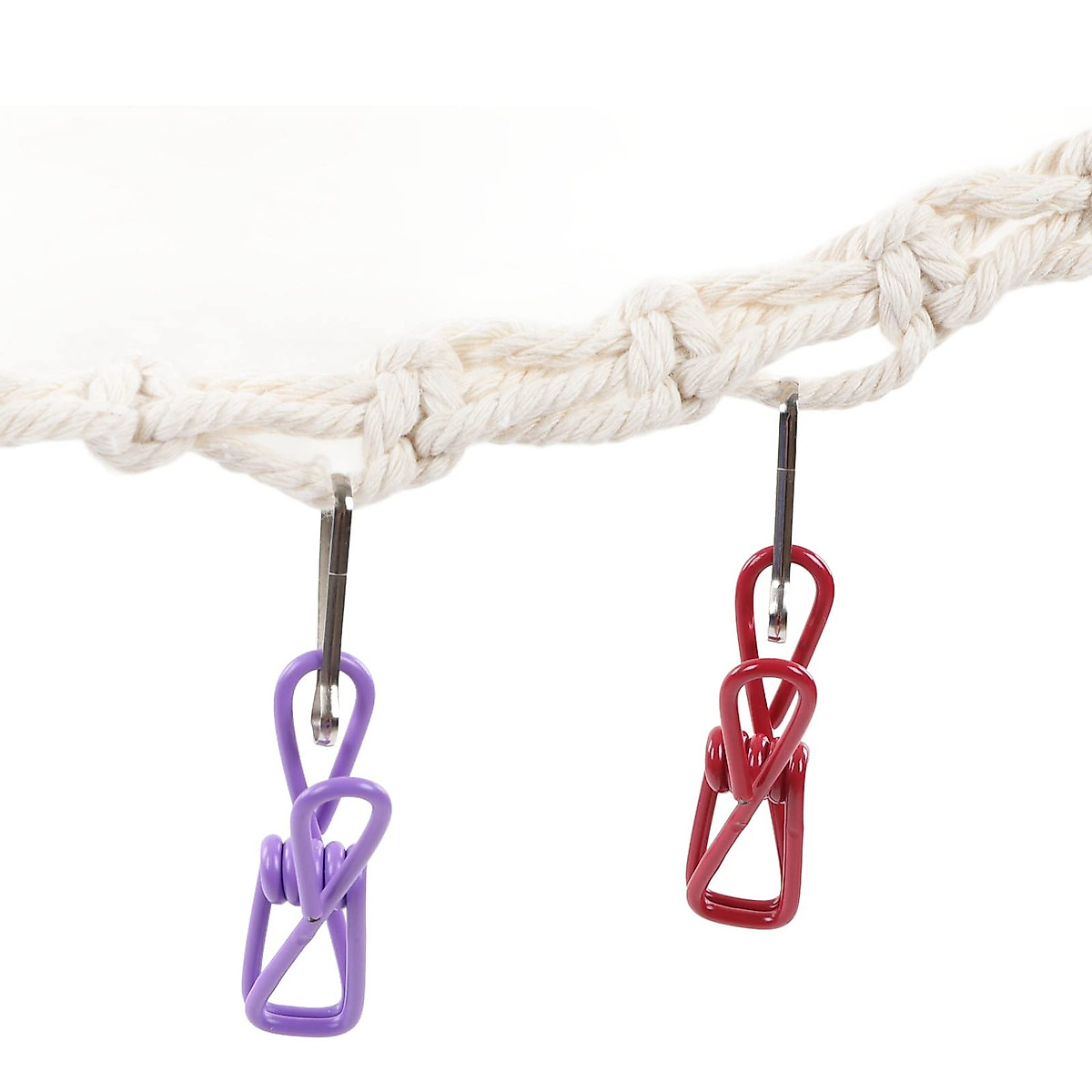 Generic Hanging Stuffed Animal Storage Chain Space Saving Wall Toy Storage Decor with Clips and Hooks for Children's Room (White), Genericetra9q8dzo-11