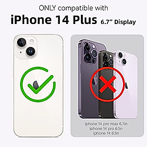 AnsTOP Crossbody Phone Case for iPhone 14 Plus,6.7in - Phone Purse Case with RFID Blocking Card Holder Crossbody Strap for Women, with PU Leather Cute Protective for Airpods Pro Case