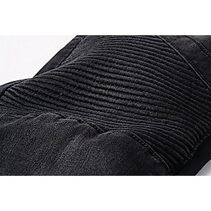 ZLZ Black Biker Jeans for Men Slim Fit, Men's Comfy Stretch Ripped Distressed Biker Jeans Pants Rock, Designer Jeans, Size 34