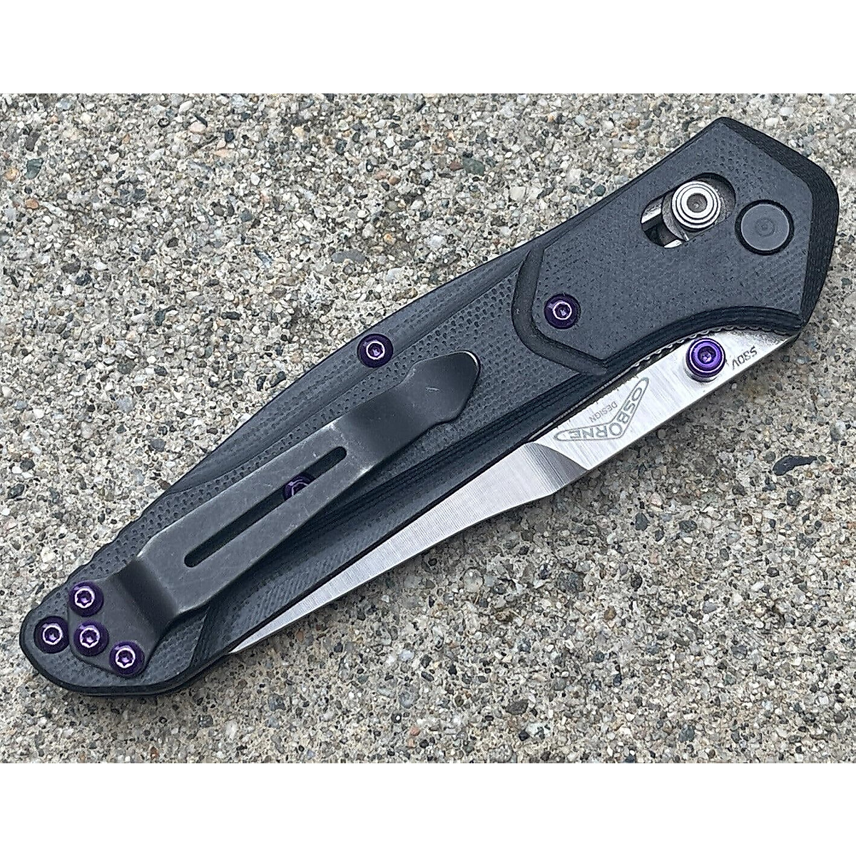 Translucent Purple Torx Screws, Thumb Stud & Standoff for Benchmade 940-2 Knife