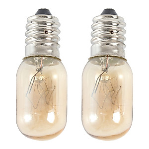2PCS 25W E14 220-230v Oven Light Bulb Refrigerator Fridge Light Bulb Retro Tungsten Filament Lamp Bulbs Warm Yellow Light for Daily Use