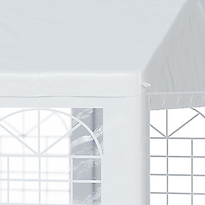 Outsunny 20' x 20' Heavy Duty Party Tent & Carport with Removable Sidewalls and Double Doors, Large Canopy Tent, Sun Shade Shelter, for Parties, Wedding, Outdoor Events, BBQ, White