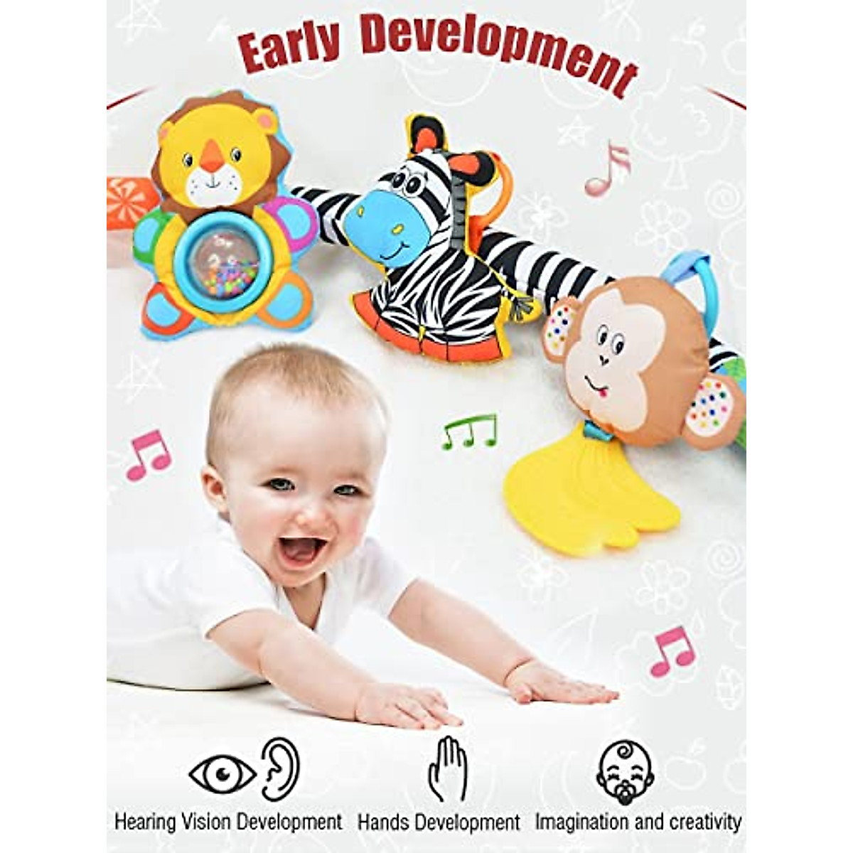 Pau1Hami1ton Baby Stroller Arch Toys, Car Seat Toys,Bouncer Toy Bar/Mobile for Bassinet,Adjustable Baby Hanging Toys Fit for Crib Bed,Stroller,Car Seat, Feeding Chair.S-19(Zebra)