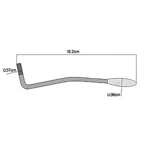 LinaLife diameter:3/16 inch (5.3mm) chrome silver Guitar Single Strat Tremolo Arm Trem Bar Whammy Bar for USA/Mexican Fender American Stratocaster Squier Standard Electric Guitar Parts Crank Handle