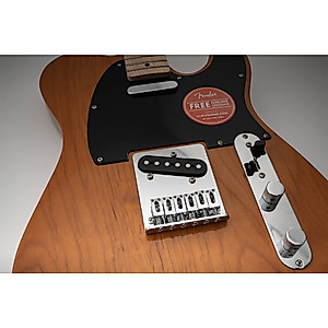 Musiclily Modern Guitar Telecaster Bridge Assembly with 6 Saddles for Fender Tele Style Electric Guitar Replacement, Chrome