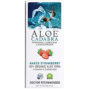 Aloe Cadabra Variety Pack Personal Lubricant, Travel Bundle, Organic Aloe Lube for Men, Women, and Couples, Non-Staining, pH Balanced (Naked Strawberry, Orange Cream, Key Lime Pie, 3 Pack, 2.5 Ounces)