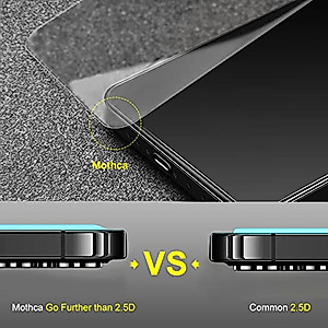 Mothca [2+2 Pack Matte Glass Screen Protector for iPhone 14 Pro with Camera Lens Glass Protector Anti-Glare & Anti-Fingerprint Tempered Glass Clear Film Case Friendly Bubble Free Smooth as Silk