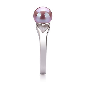 Jessica Lavender 6-7mm AA Quality Freshwater 925 Sterling Silver Cultured Pearl Ring For Women - Size-7