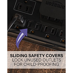 SANUS Surge Protected Power Strip - 8 Outlets & 2 USB Ports