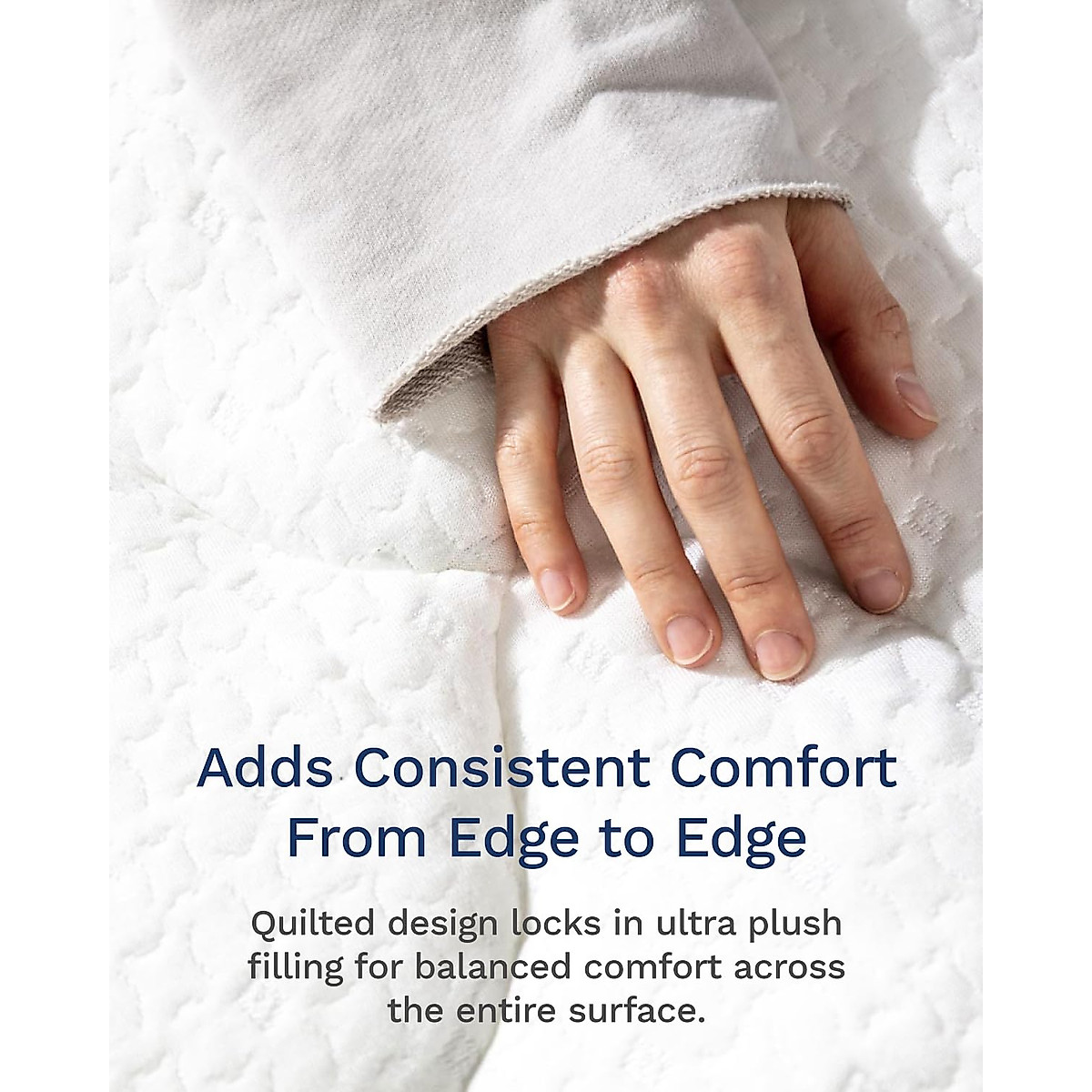 ViscoSoft Twin Fiberfill Pillow Top Mattress Topper Pad - Soft Overstuffed Premium Support - Quilted Pillow Top - Deep 18" Pocket for Secured Fit (Viscose Derived from Bamboo, Twin)