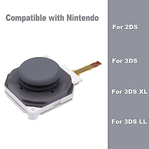 Ikpek 3D Analog Joystick Button with Thumb Stick Circle Pad Cover Cap Replacement for Nintendo 2DS 3DS 3DS XL