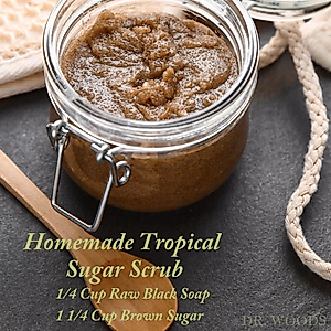 Dr. Woods Raw Moisturizing Black Coconut Papaya Soap with Organic Shea Butter, 8 Ounce