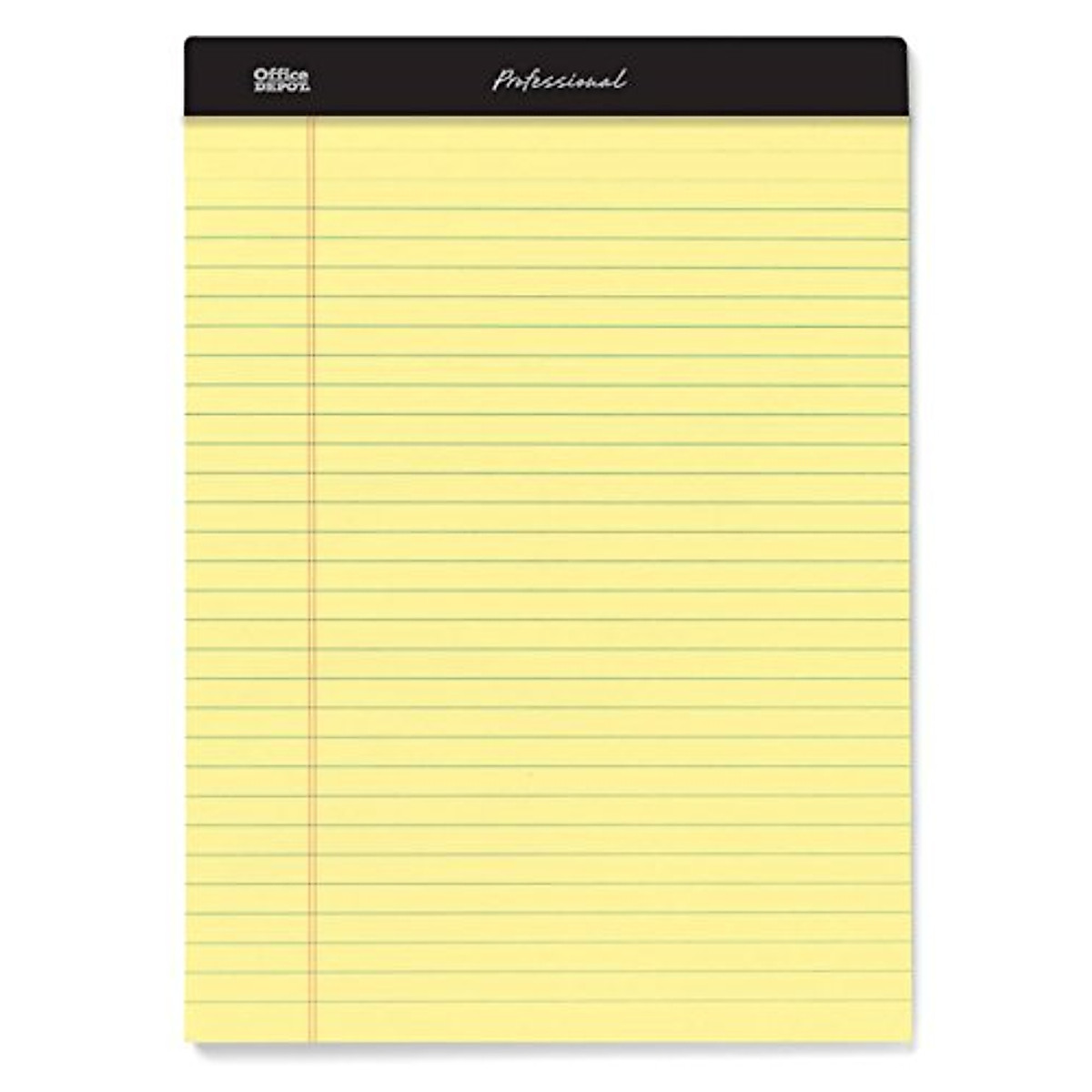 Office Depot Professional Legal Pad, 8 1/2in. x 11 3/4in., Legal Ruled, 50 Sheets Per Pad, Canary, Pack Of 8 Pads, 99527