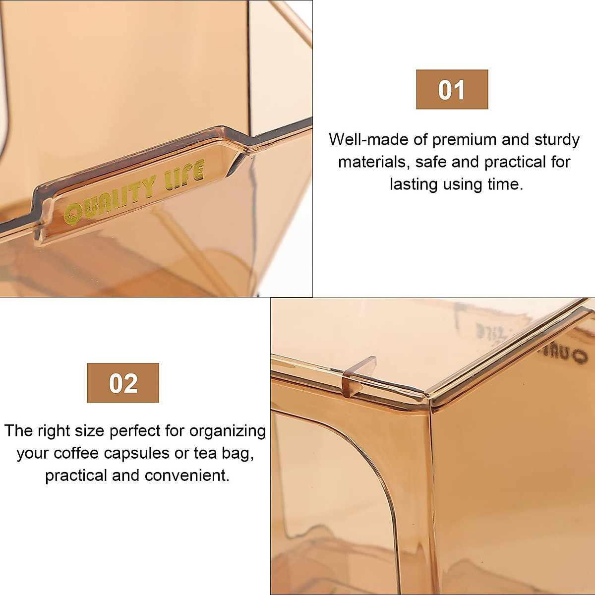 Cabilock Coffee Pod Storage Box Tea Bags Storage Holder Toilet Stool Plastic Tea Bag Rack Food Tea Bag Holder Instant Coffee Bag Holder Tea Bag Storage Rack The Pet Japanese-style