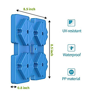 RVMATE RV Leveling Blocks 10 Pack, Heavy Duty Camper Leveling Blocks, PP Leveling Blocks for RVs, Reduce Trailer Movement, Great for Single and Dual Wheels