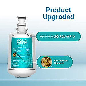 AQUACREST F-201R Filter Cartridge, NSF/ANSI 42 Certified, Replacement for F-201R Filter Cartridge (Pack of 2), Model No.WF10