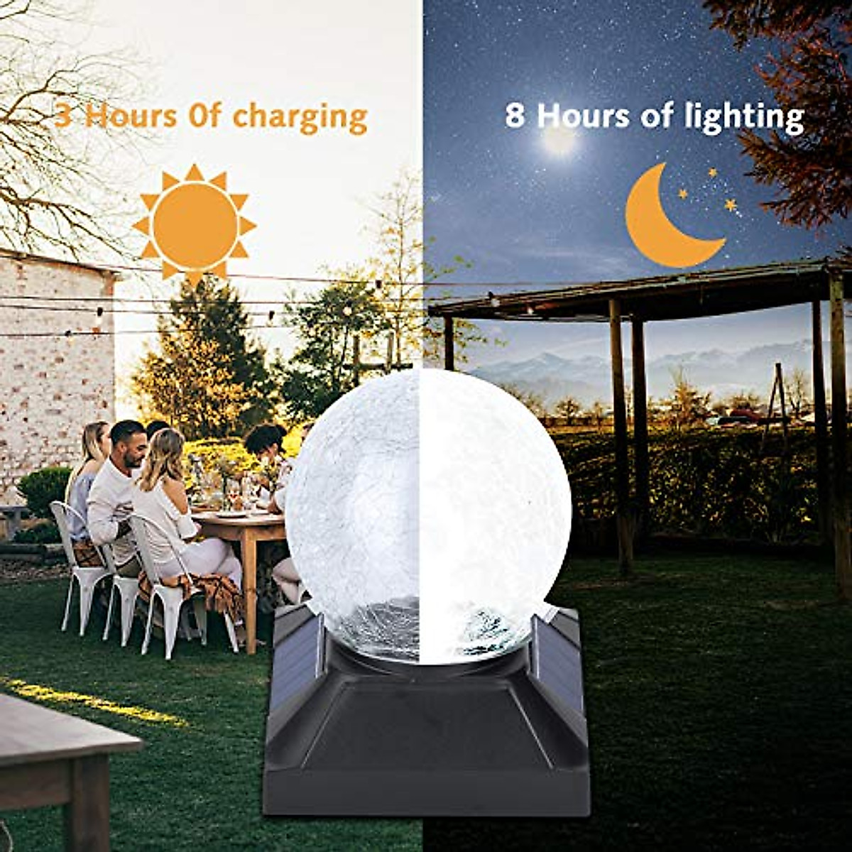 POWGDLT Solar Post Cap Lights Outdoor - Waterproof LED Fence Post Solar Lights for 3.5x3.5/4x4/5x5 Wood Posts in Patio, Deck or Garden Decoration Cool Light 4 Pack………