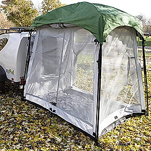 PahaQue 5x7 Pop Up Trailer Tent, Mini Side Mount Camper Screen Room with Awnings, Compatible with TAG Teardrop Trailers