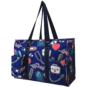 NGIL All Purpose Organizer 18" Large Utility Tote Bag 2019 Spring Collection (Nurse Navy)