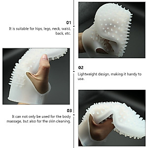 FRCOLOR 3 Pcs Scorpion Brush Silicone Massage Brush Muscle Massage Glove Massage Kit Silicone Body Scrubber Hand Held Massager Palm Massage Glove White Glove Brush Clean